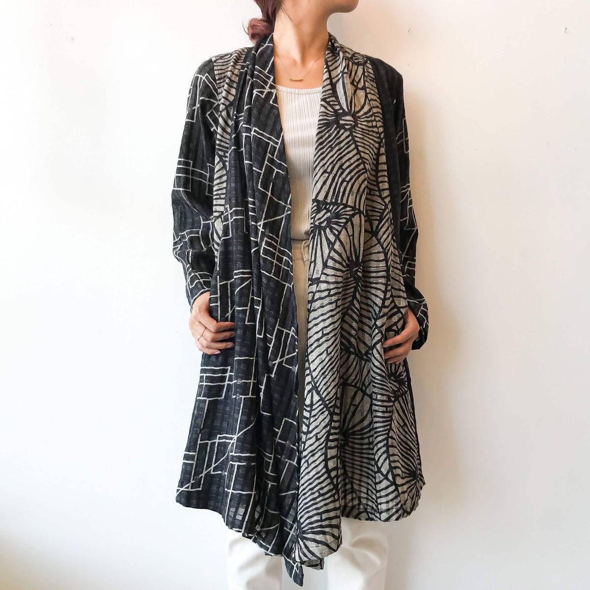 Sasaki Gallery | SSK 09A Long Haori - Geometric – branches & knots
